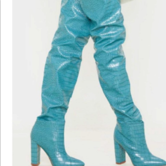 Shoes | Dramatic Croc Over The Knee Boot | Poshmark